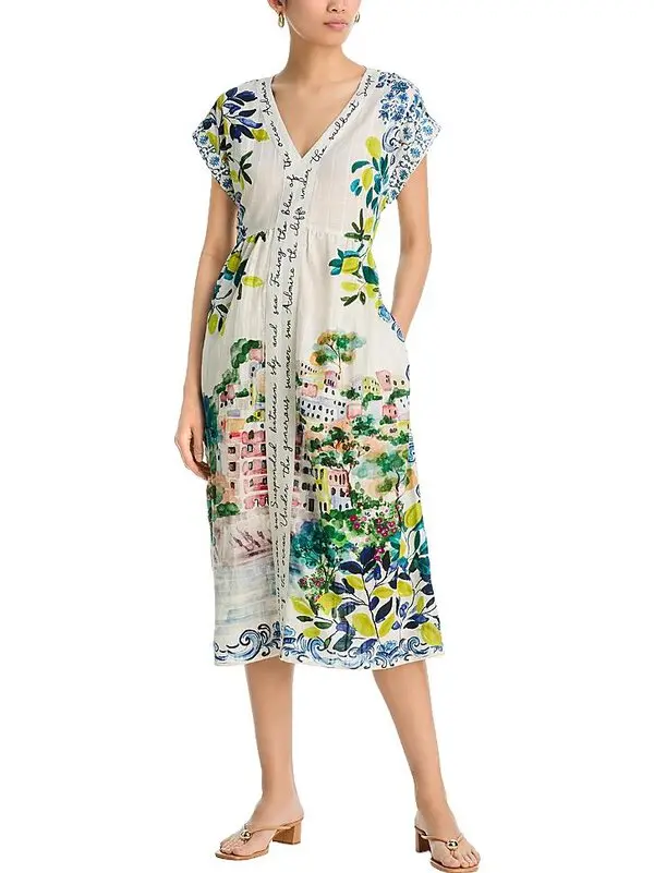 Johnny Was V-neck Dolman Dress - Ondora