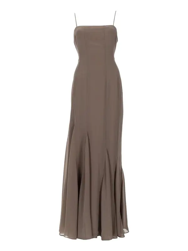 ROTATE BY BIRGER CHRISTENSEN Chiffon Long Dress - Dove
