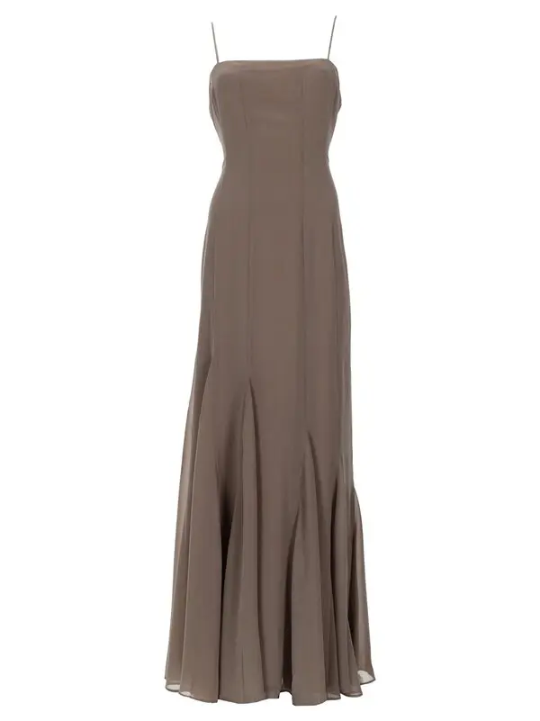 ROTATE BY BIRGER CHRISTENSEN Chiffon Long Dress - Dove