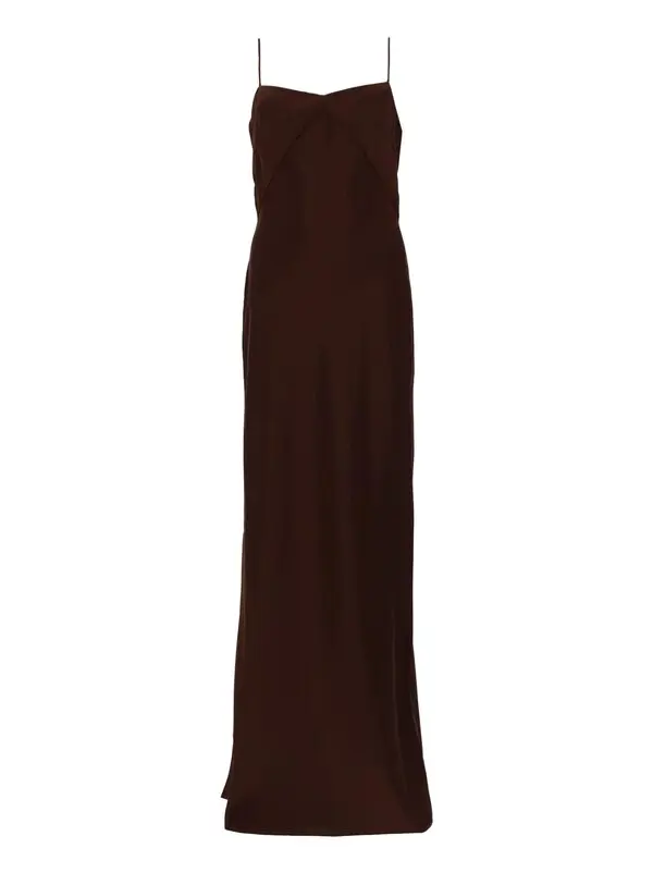 ROTATE BY BIRGER CHRISTENSEN Satin Long Dress - Brown