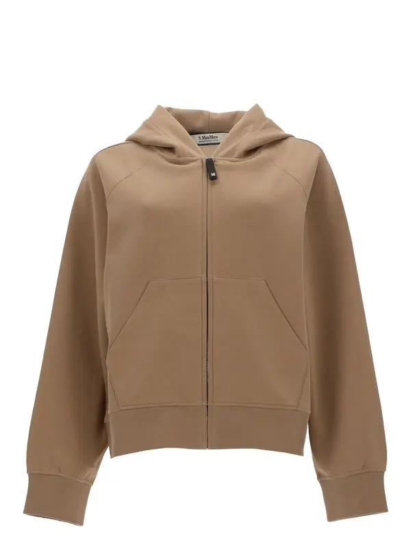 Max Mara Felpa Alma Zip-up Hoodie - Beige