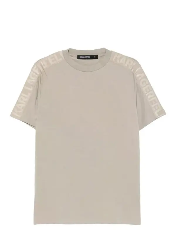 Karl Lagerfeld Logo-jacquard T-shirt - Grey