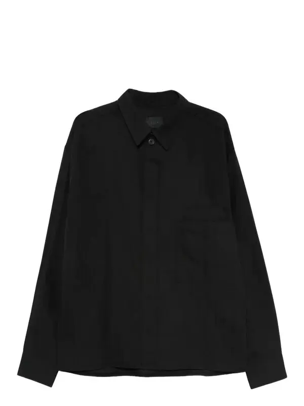 FREI-MUT Saltby Textured Long-sleeve Shirt - Black