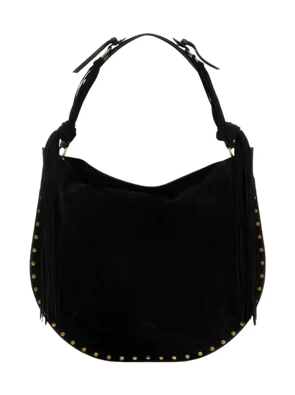 Isabel Marant Étoile Oskan Stud-embellished Suede Shoulder Bag - Black