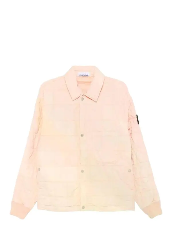 Stone Island Quilted Logo-patch Padded Jacket - Pink