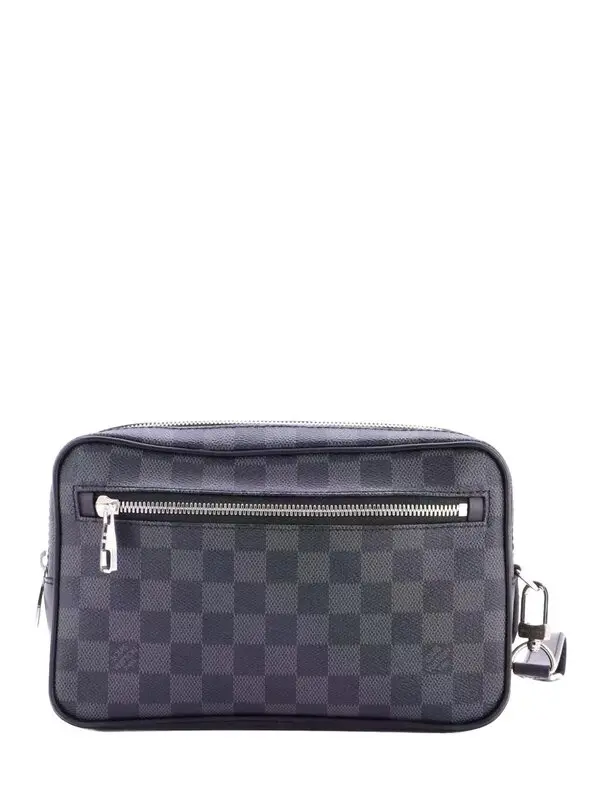 LOUIS VUITTON Kasai Damier Graphite Clutch - Black