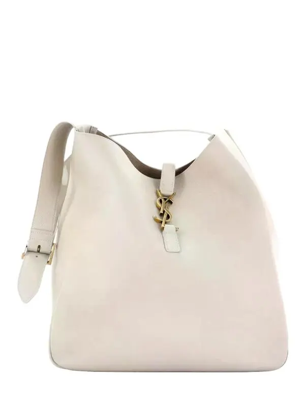 Saint Laurent Le 5 A 7 Supple Leather Large Hobo Bag - Neutrals