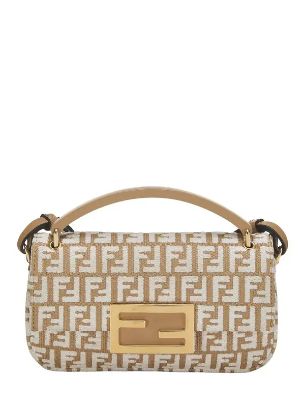 Fendi Raffia Baguette Phone Pouch - Brown