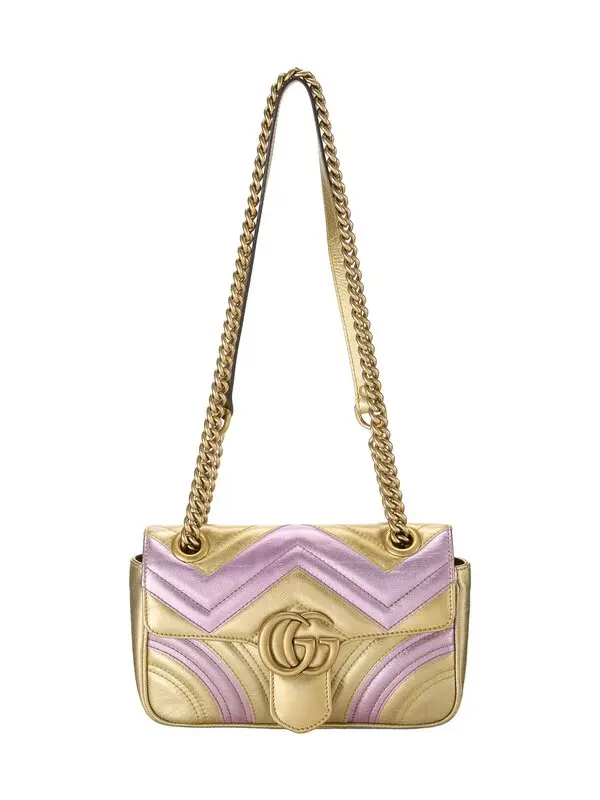 Gucci Gg Marmont Shoulder Bag - Gold