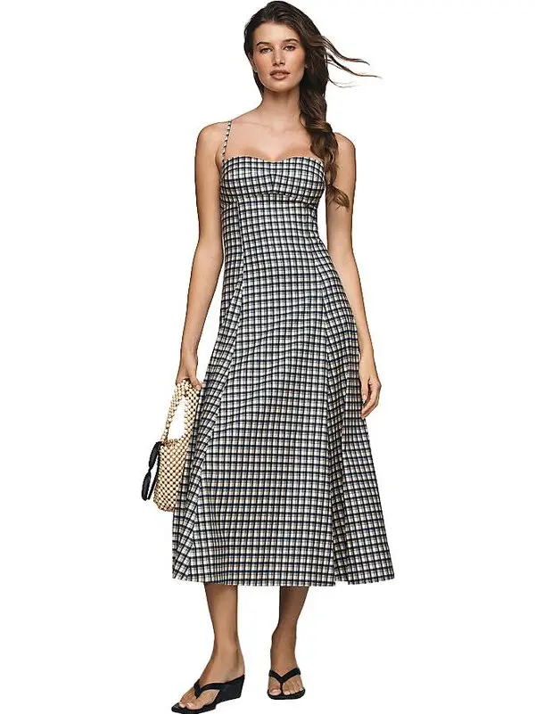 REFORMATION Kailani Midi Dress - Beacon Check