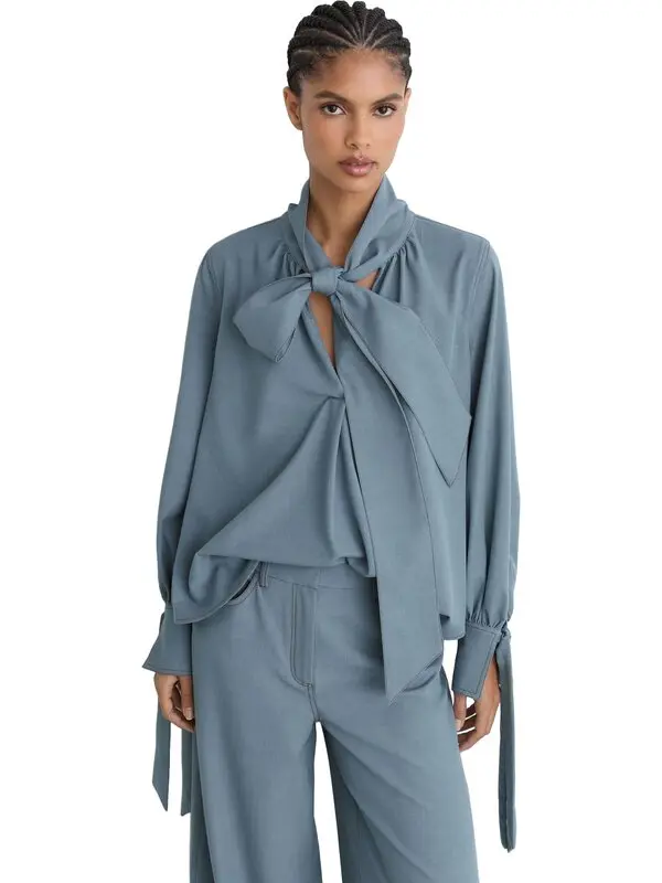 REISS Charlotte Blouse - Light Blue