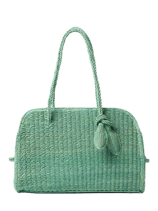 Jacquemus Raffia Turismo Bag - Turquoise