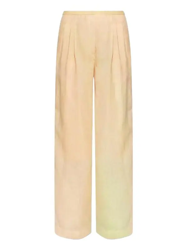 FORTE_FORTE Pleated Wide-leg Trousers - Orange