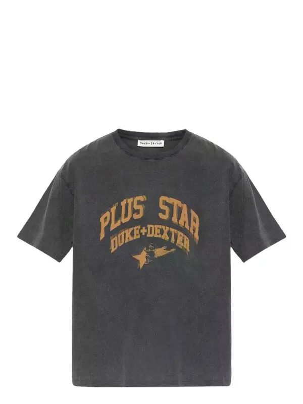 DUKE + DEXTER Logo-print Distressed T-shirt - Grey