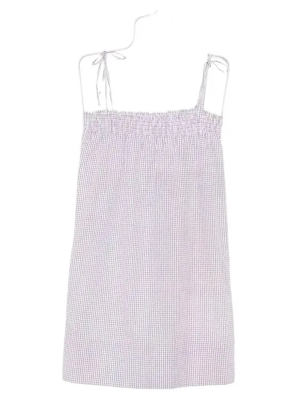 A.p.c. Checked Mini Dress - White