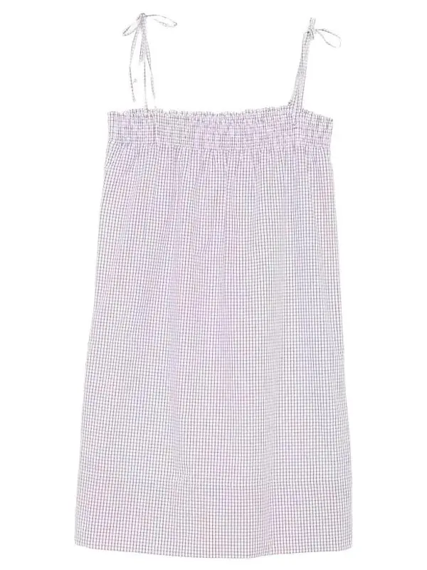 A.p.c. Checked Mini Dress - White