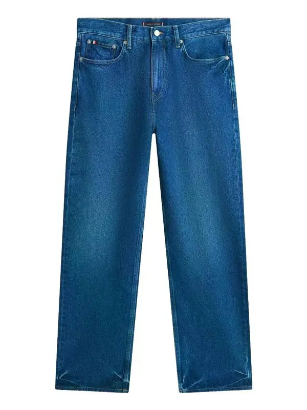 Tommy Hilfiger Logo-patch Straight-leg Jeans - Blue