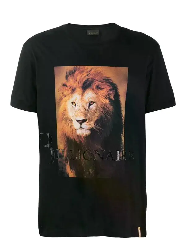 BILLIONAIRE Lion Print T-shirt - Black