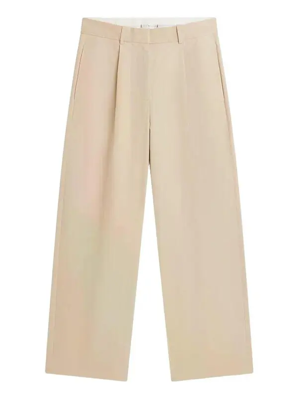 Tommy Hilfiger Pleated Wide-leg Trousers - Neutrals