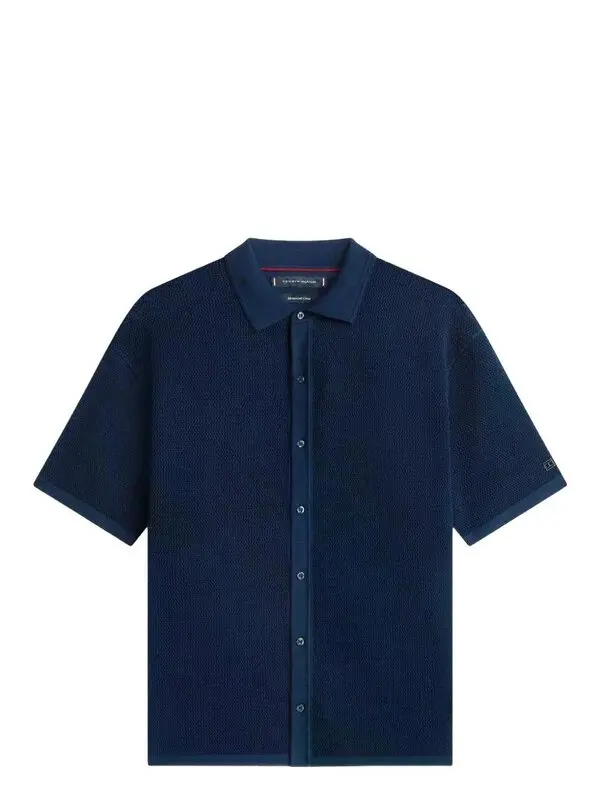 Tommy Hilfiger Open-knit Short-sleeve Jacket - Blue