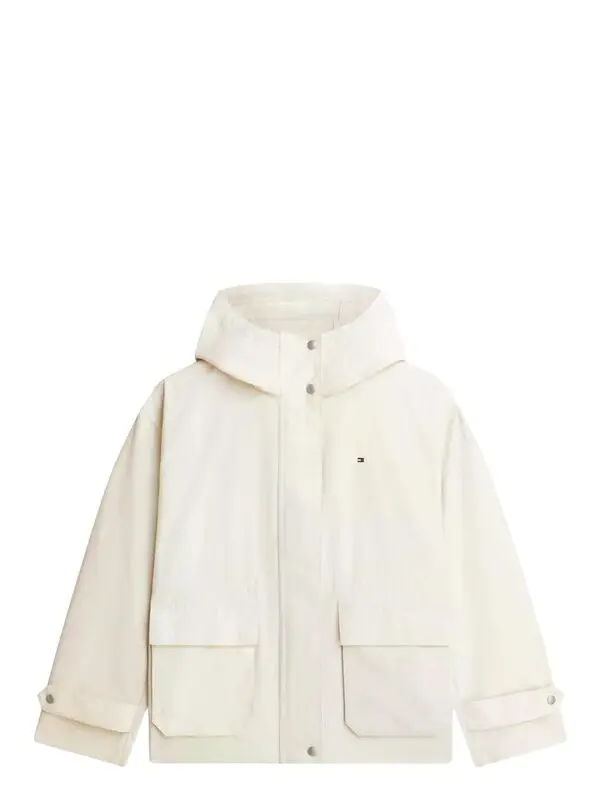 Tommy Hilfiger Hooded Drawstring Jacket - White