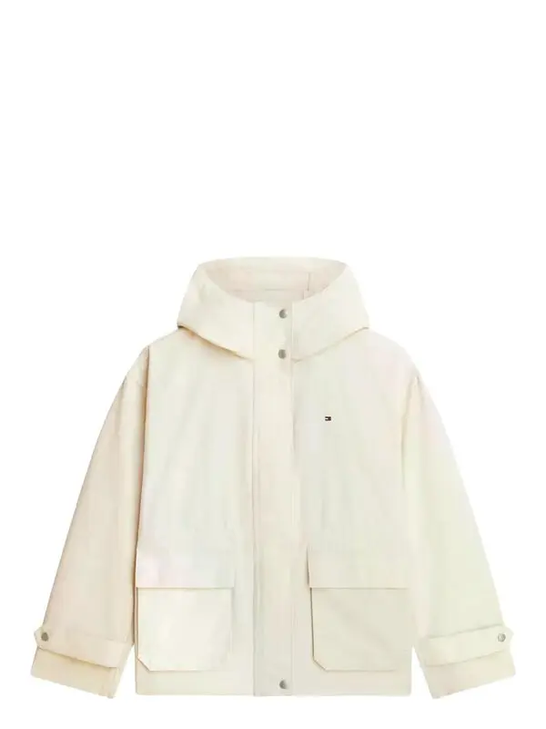 Tommy Hilfiger Hooded Drawstring Jacket - White