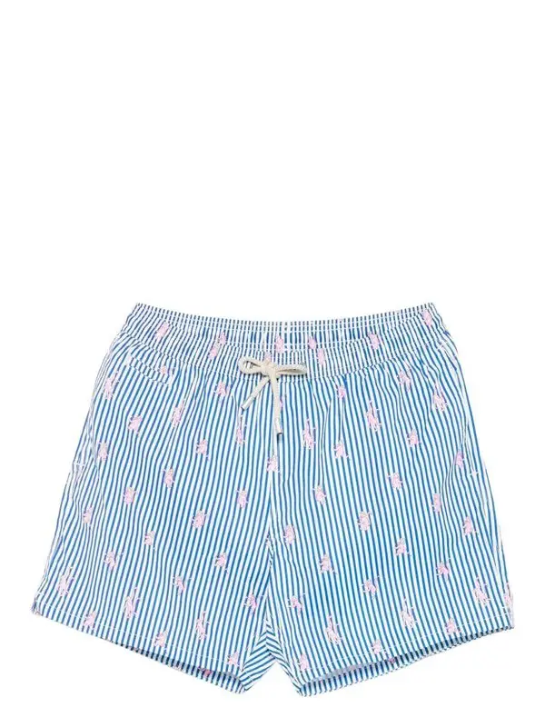 MC2 SAINT BARTH Striped Swim Shorts - Blue