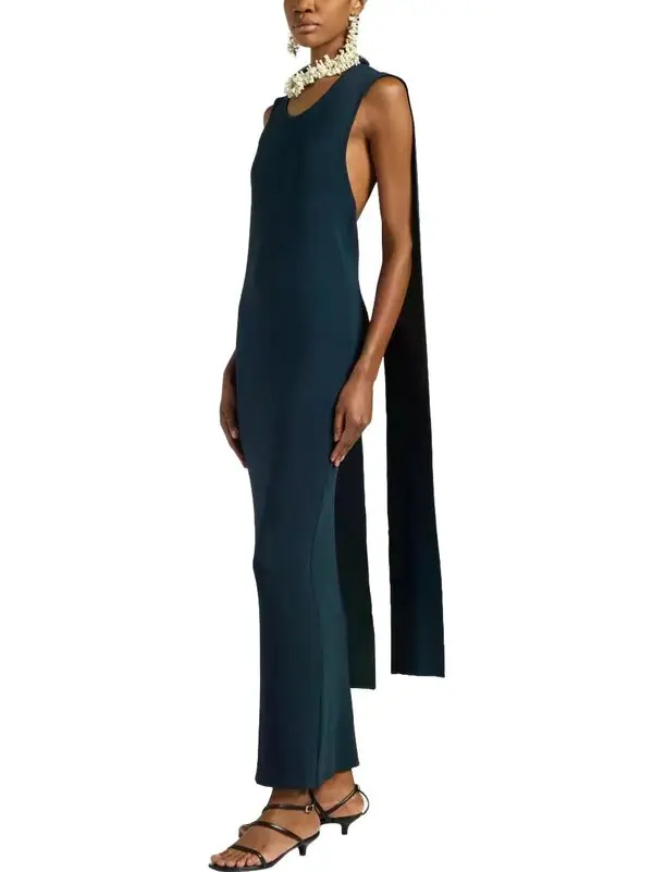Liviana Conti Breanna Draped Open-back Maxi Dress - Blue