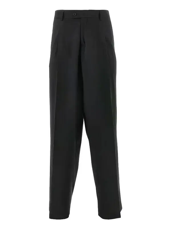 MARSEM Pleated Straight-leg Trousers - Black