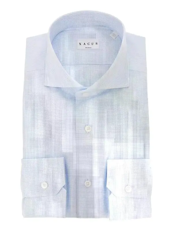 XACUS Micro-check Shirt - Blue