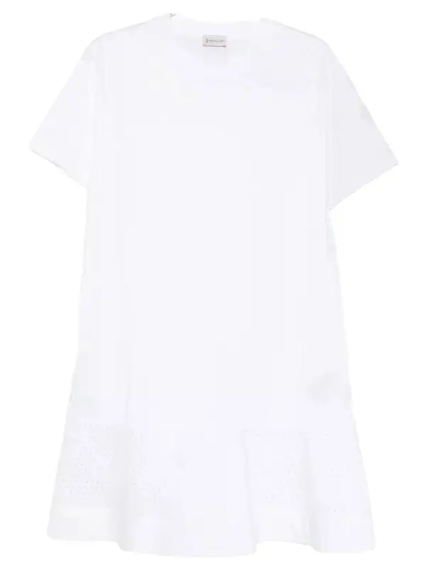 Moncler Ruffled-hem Mini Dress - White