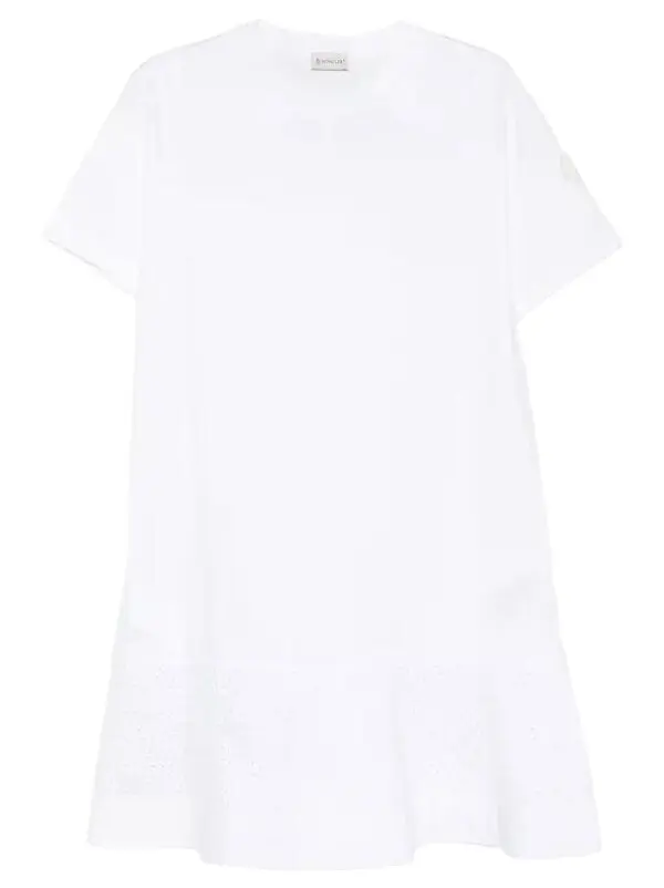 Moncler Ruffled-hem Mini Dress - White