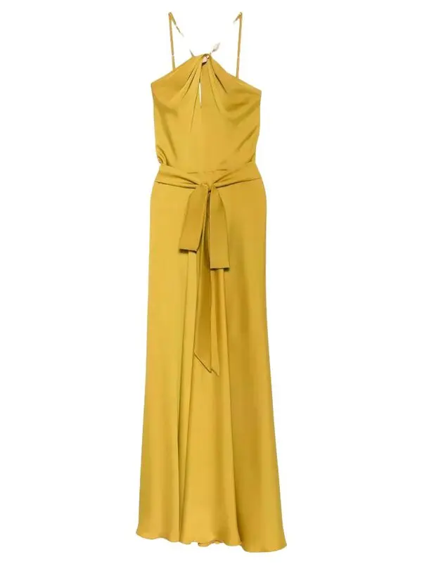 LE RJTANGE Bead-embellished Maxi Dress - Yellow