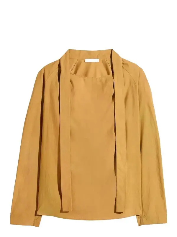 LEMAIRE Ascot Tie-fastening Blouse - Yellow