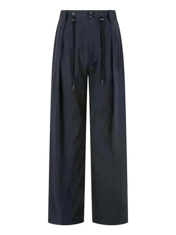 STUDIO TOMBOY Drawstring Pleated Trousers - Black