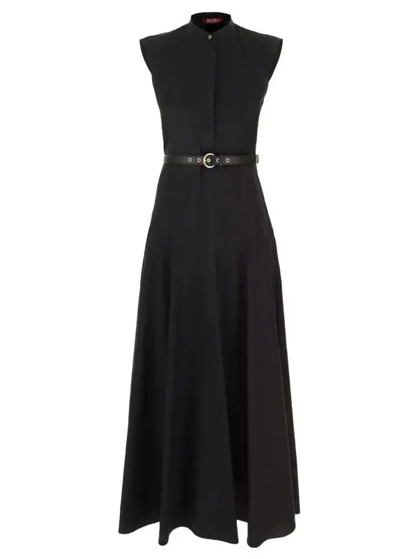 Max Mara Gesto Belted Midi Dress - Black