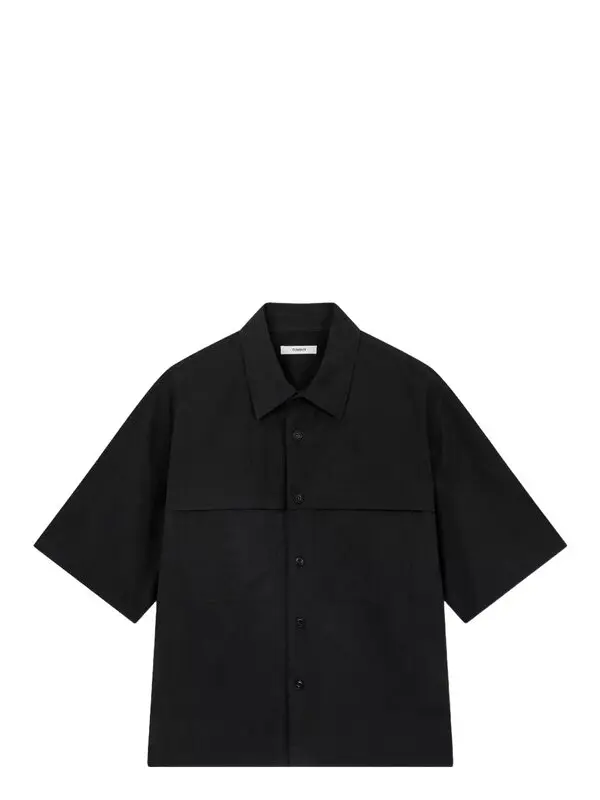 STUDIO TOMBOY Double-pocket Short-sleeve Shirt - Black
