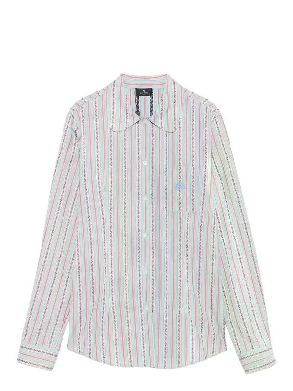 Etro Striped Long-sleeve Shirt - Green