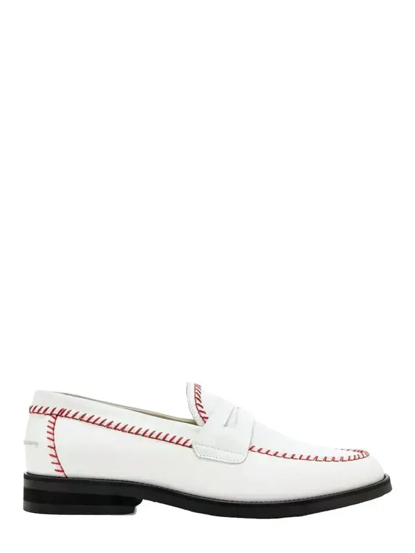 DUKE + DEXTER Wilde Dexter Penny Loafers - White