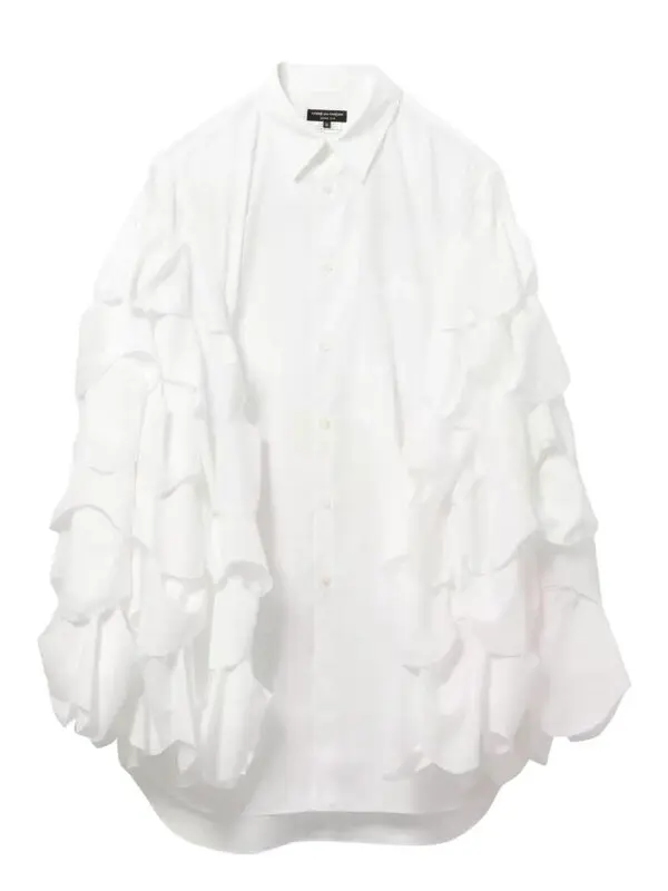 Comme Des Garçons Ruffled Sleeves Shirt - White
