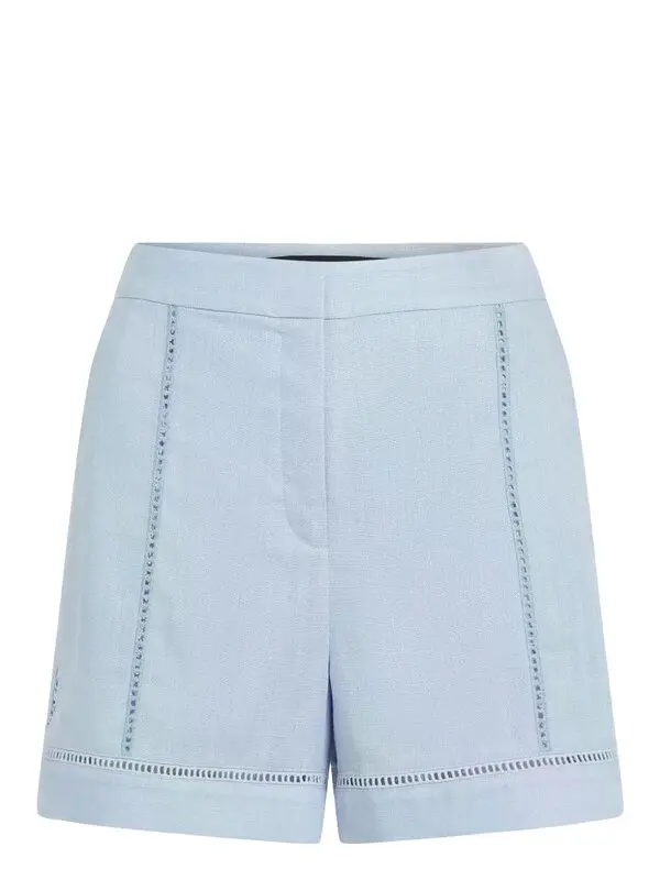 Karl Lagerfeld Cut-out Embroidery Shorts - Blue