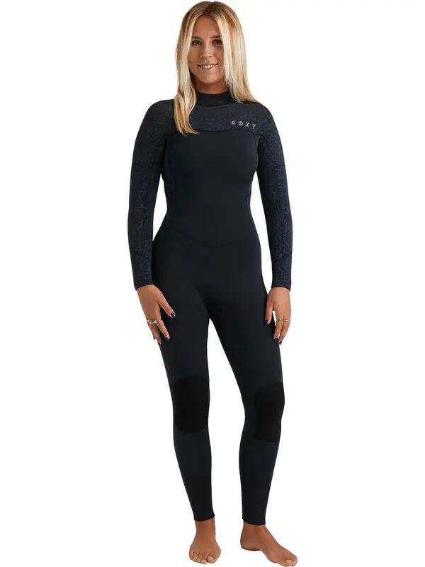 Roxy 3/2mm Swell Natural Back Zip Wetsuit - Animal Print