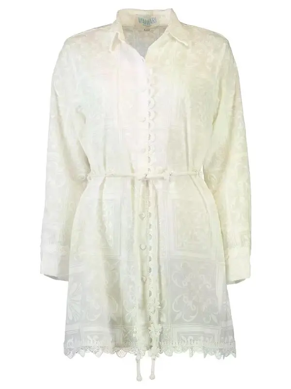 Waimari Alloria Embroidered Mini Dress - White