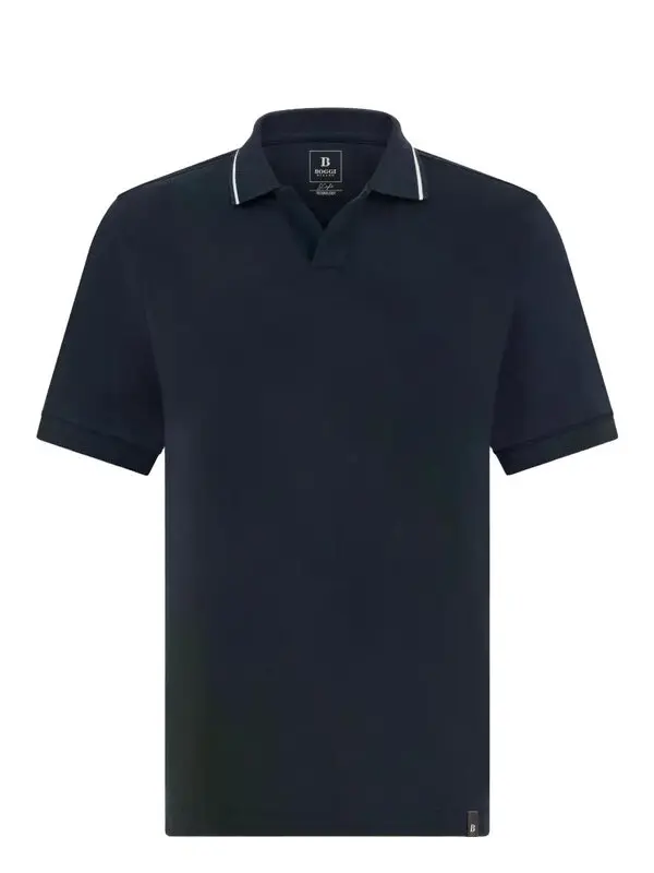Boggi Milano Open-collar T-shirt - Blue