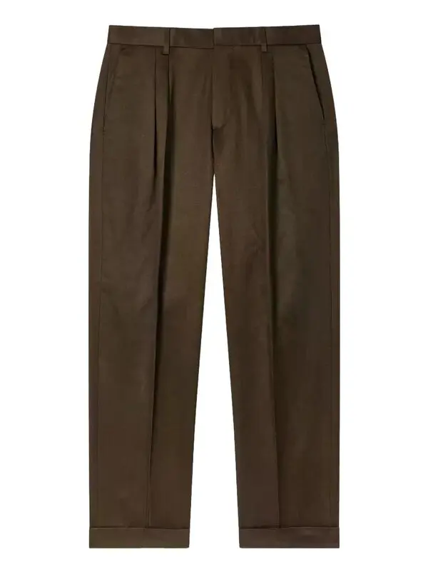 Paul Smith Pleated Tapered Trousers - Brown