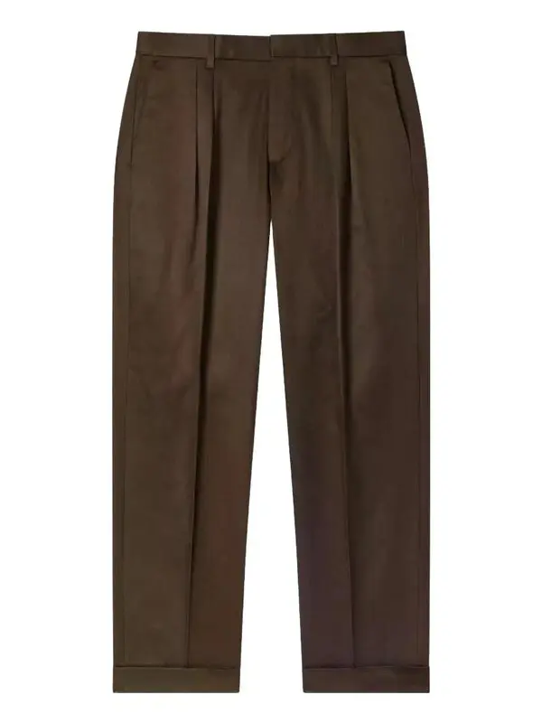 Paul Smith Pleated Tapered Trousers - Brown