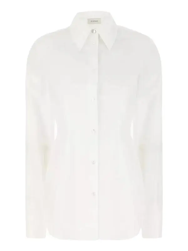 Sportmax Piacere Darted-waist Shirt - White