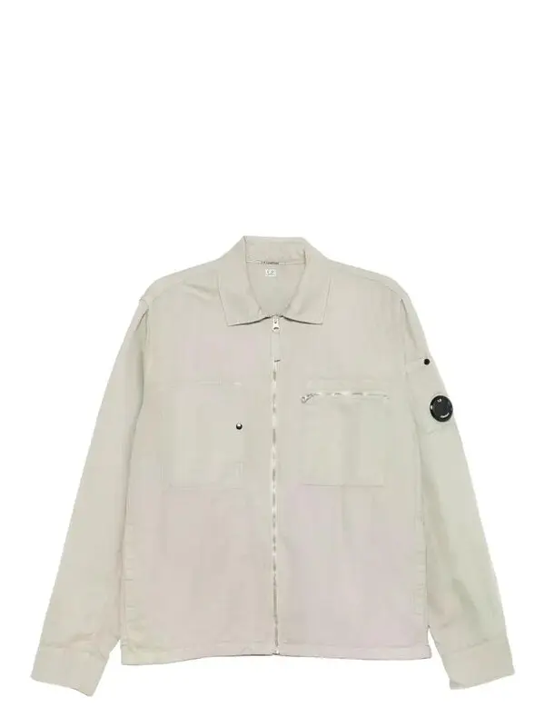 C.P. COMPANY Lens-detail Zip-up Overshirt - Neutrals