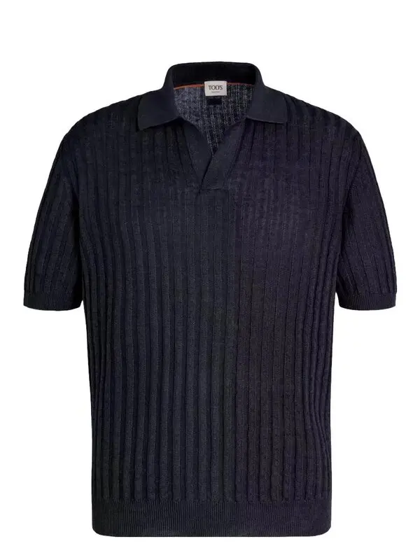 TOD'S V-neck Knit T-shirt - Blue