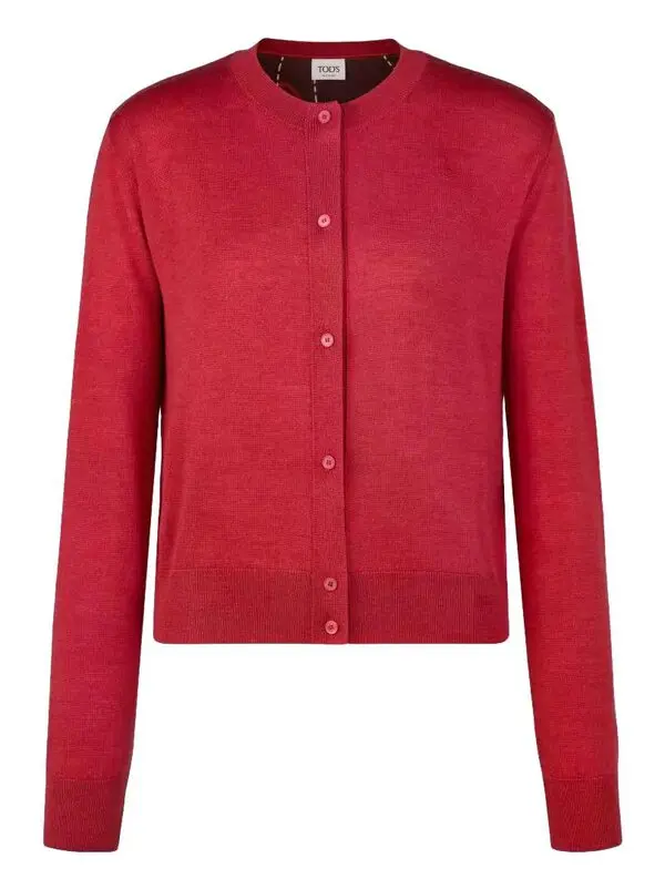 TOD'S Fine-knit Cardigan - Red